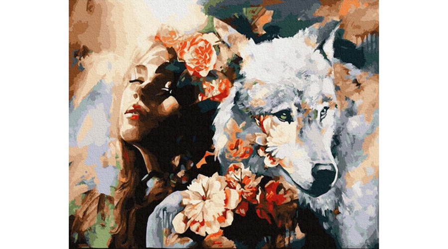 Számfestő - Lány farkassal - Gyémánt kirakók készletről - www ...